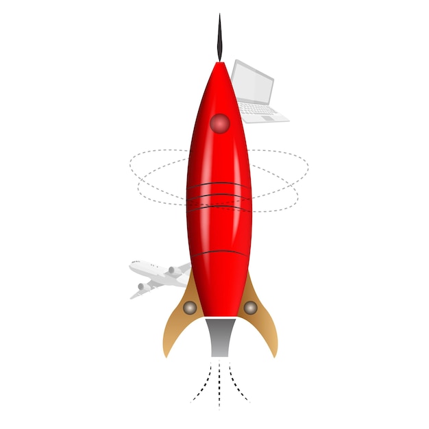 Premium Vector | Space rocket illustration Premium Vector | Space rocket illustration