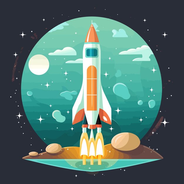 Premium Vector | Space tourism rocket Premium Vector | Space tourism rocket