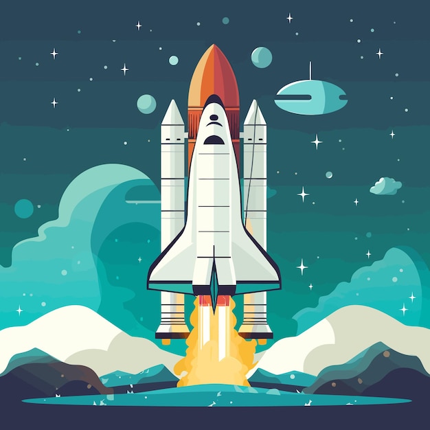 Premium Vector | Space tourism rocket Premium Vector | Space tourism rocket