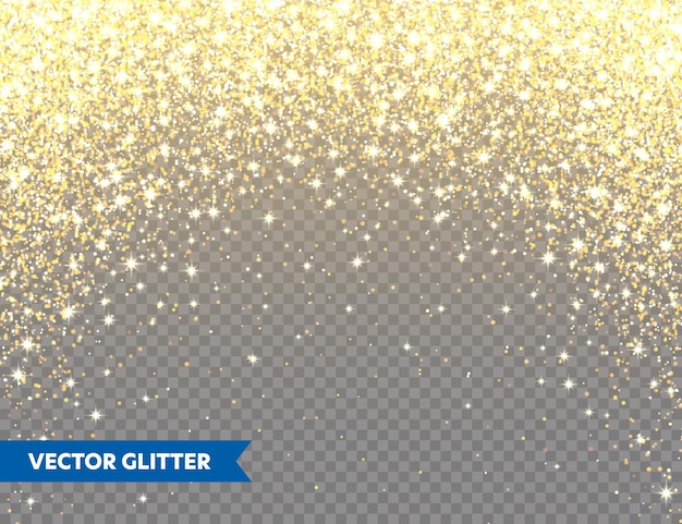 Premium Vector | Sparkling golden glitter on transparent vector ... Premium Vector | Sparkling golden glitter on transparent vector ...