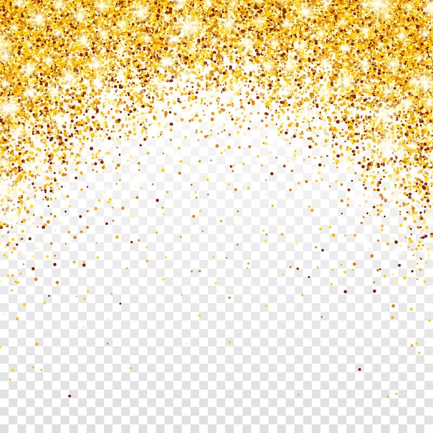 Premium Vector | Sparkling golden glitter on transparent vector ... Premium Vector | Sparkling golden glitter on transparent vector ...