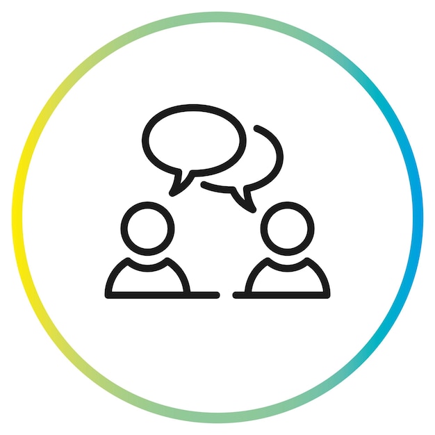 Premium Vector | Speaking people icon vector Premium Vector | Speaking people icon vector