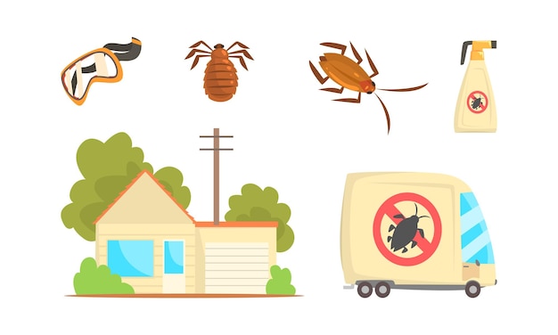 Premium Vector | Special Equipment for Pest Control Service and ... Premium Vector | Special Equipment for Pest Control Service and ...