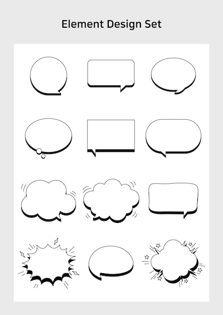 Premium Vector | Speech bubble vector illustration set Premium Vector | Speech bubble vector illustration set