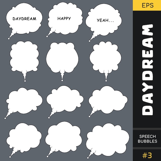 Premium Vector | Speech bubbles set 03 word balloons text talk chat ... Premium Vector | Speech bubbles set 03 word balloons text talk chat ...