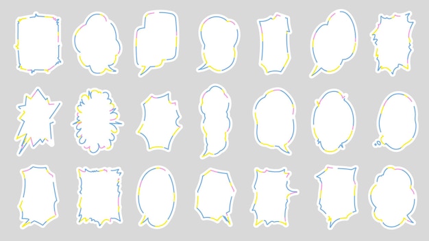 Premium Vector | Speech bubbles of various shapes Premium Vector | Speech bubbles of various shapes