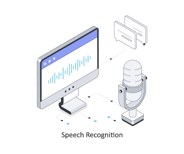 Premium Vector | Speech recognition isometric stock illustration EPS ... Premium Vector | Speech recognition isometric stock illustration EPS ...