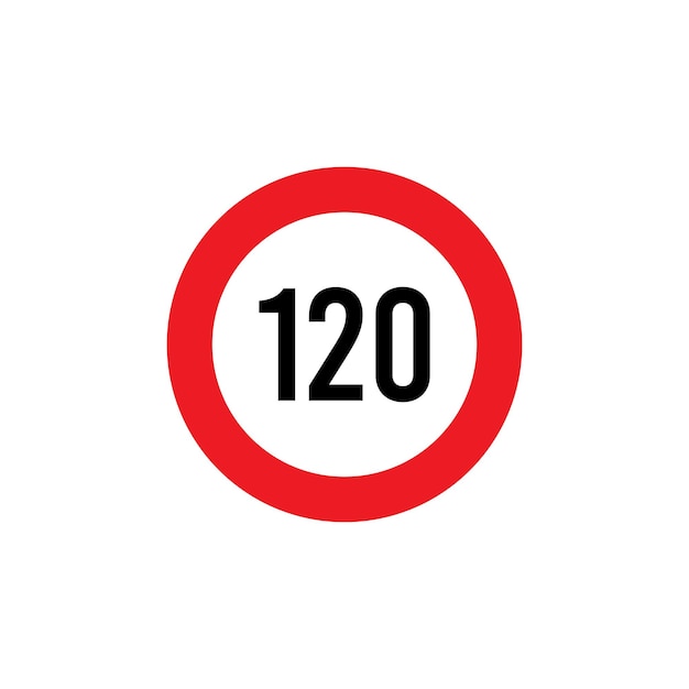 Premium Vector | Speed limit sign icon vector Premium Vector | Speed limit sign icon vector