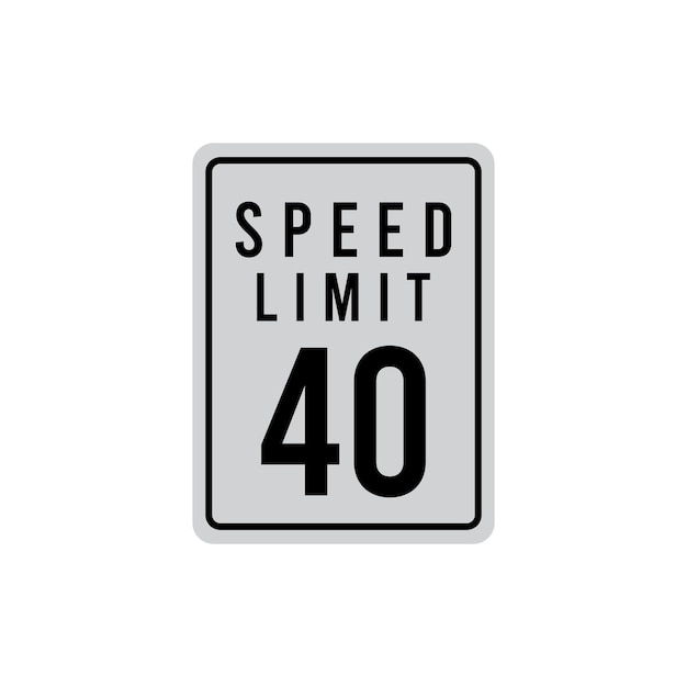 Premium Vector | Speed limit sign icon vector Premium Vector | Speed limit sign icon vector