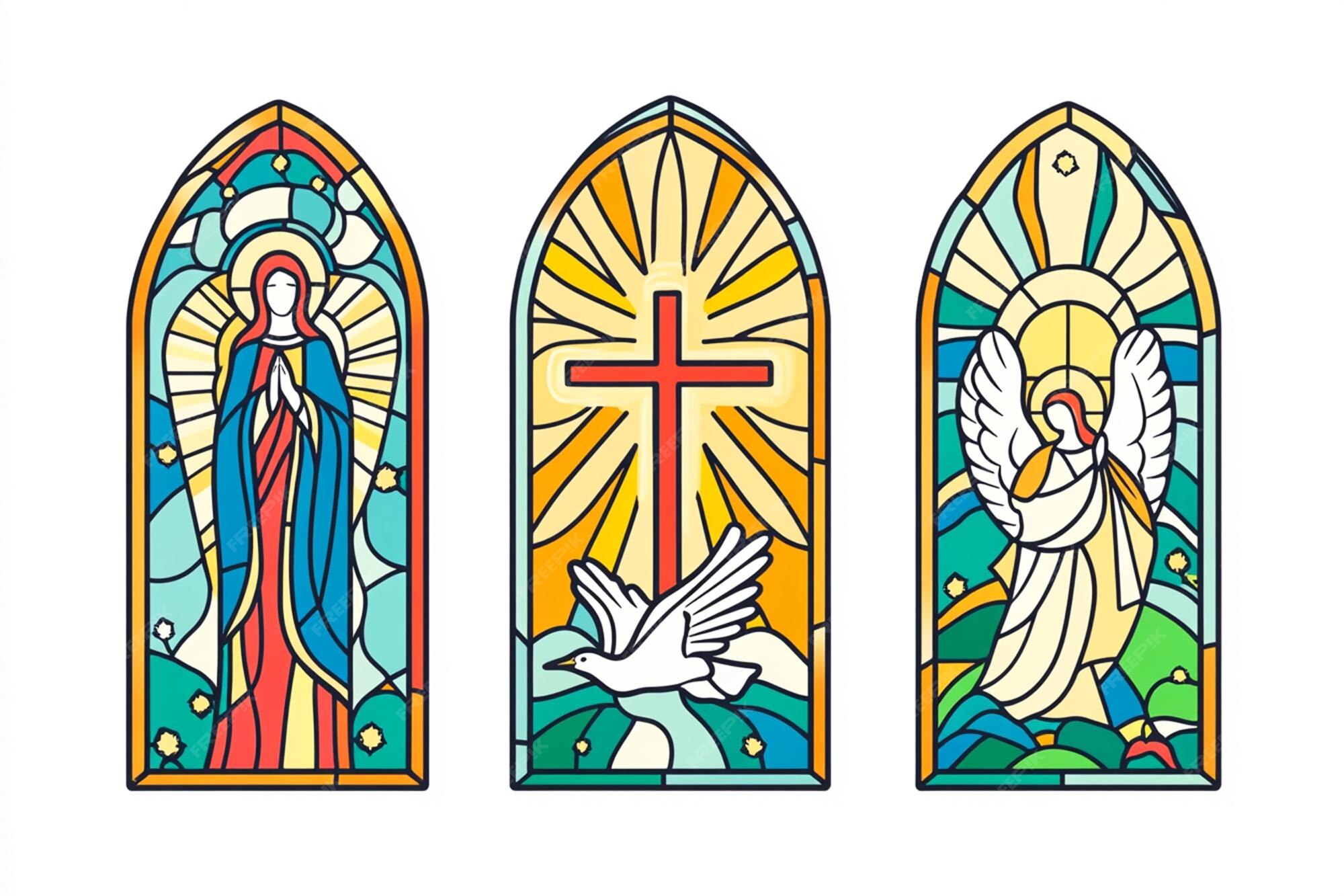 Stained Glass Windows Illustration | Premium AI-generated vector Stained Glass Windows Illustration | Premium AI-generated vector