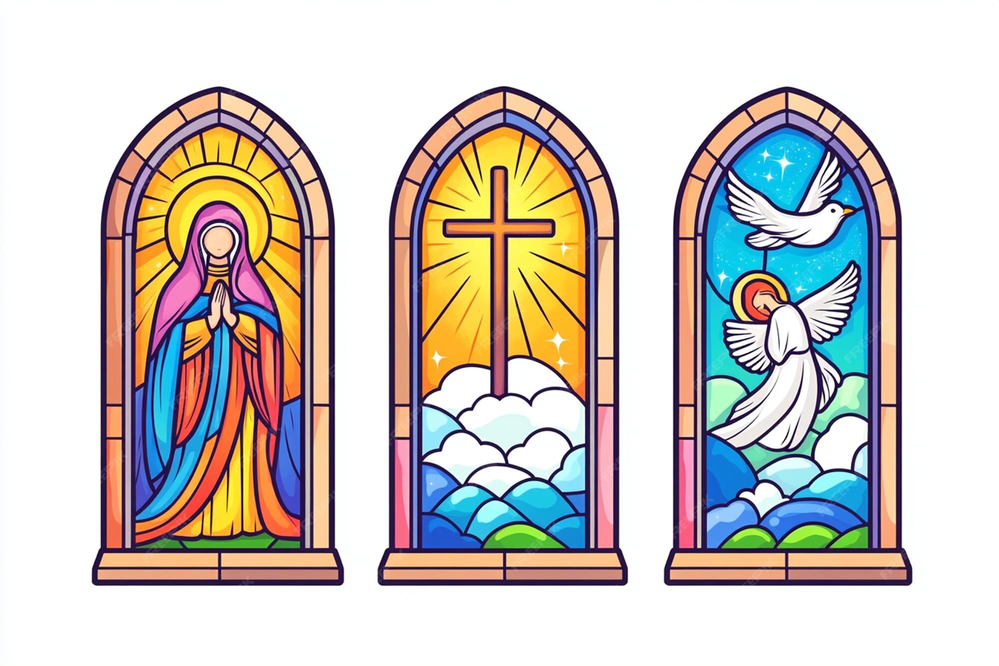 Stained Glass Windows Illustration | Premium AI-generated vector Stained Glass Windows Illustration | Premium AI-generated vector