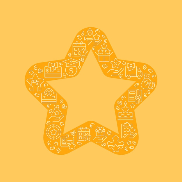 Premium Vector | Star pixel perfect shaped concept filled with editable ... Premium Vector | Star pixel perfect shaped concept filled with editable ...