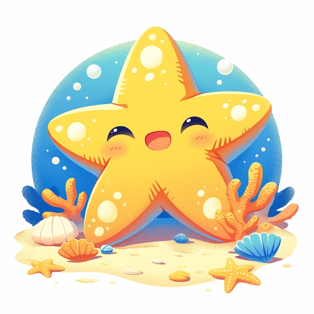 Starfish Crawling on the Ocean Floor | Premium AI-generated vector Starfish Crawling on the Ocean Floor | Premium AI-generated vector