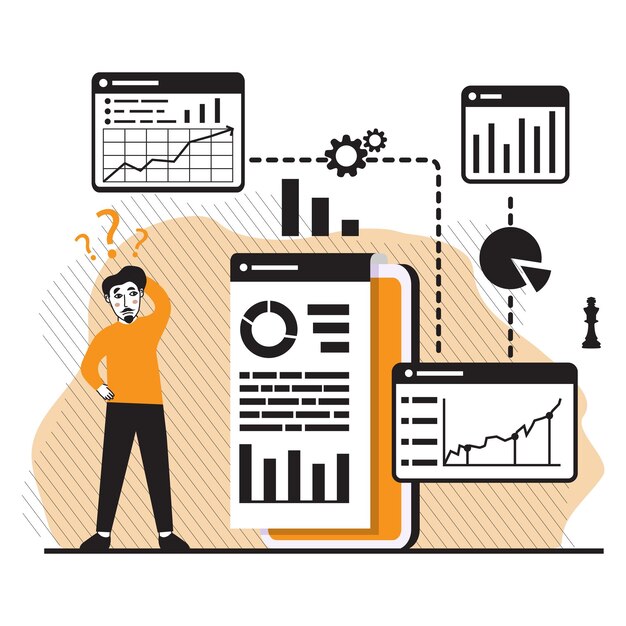 Premium Vector | Statistical and data analysis Business finance ... Premium Vector | Statistical and data analysis Business finance ...