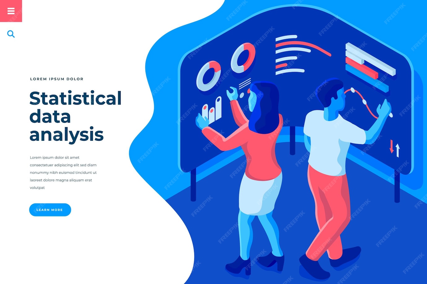 Premium Vector | Statistical data analysis isometric vector ...