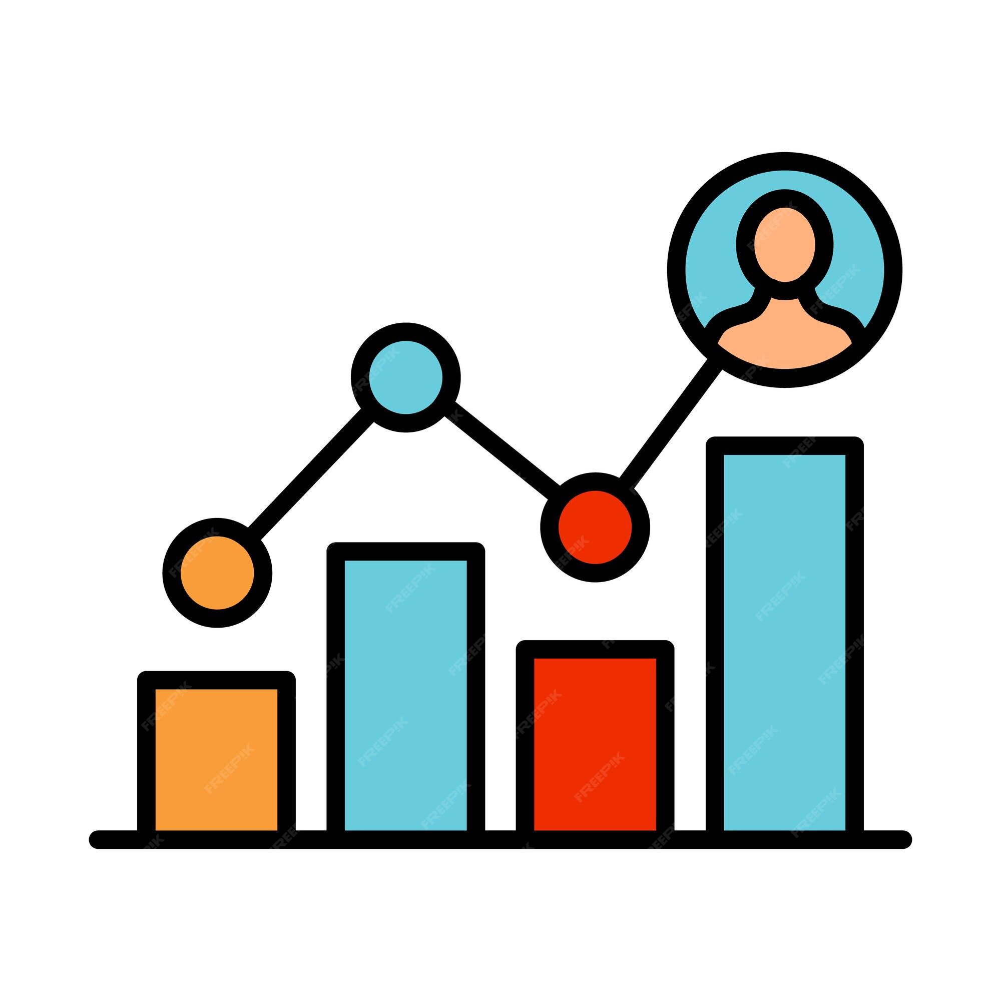 Premium Vector | Statistics analysis line icon Graph data chart analytics statistics information ...
