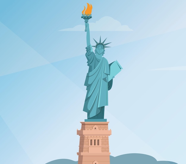 Premium Vector | Statue of liberty vector illustration Premium Vector | Statue of liberty vector illustration