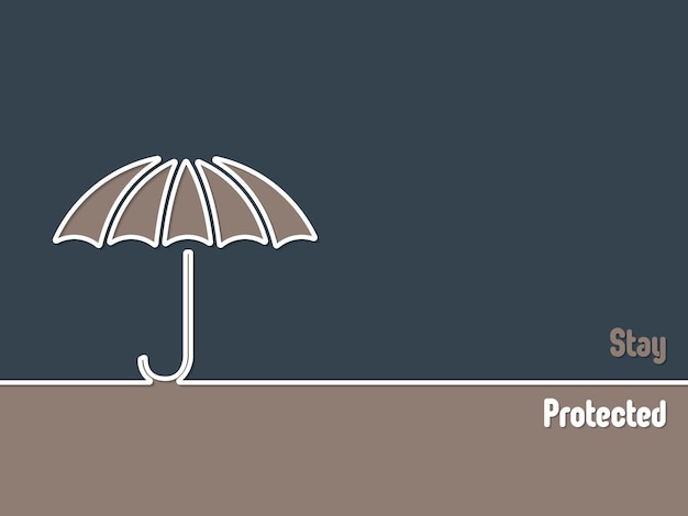 Premium Vector | Stay protected isolated background Premium Vector | Stay protected isolated background