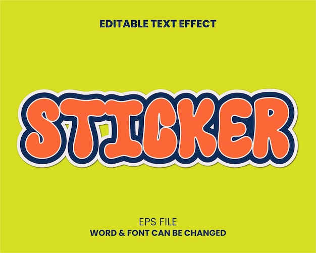 Premium Vector | STICKER TEXT EFFECT Premium Vector | STICKER TEXT EFFECT