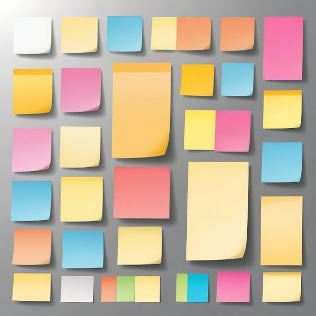 Sticky Notes vector set white background isolated a high | Premium AI ... Sticky Notes vector set white background isolated a high | Premium AI ...