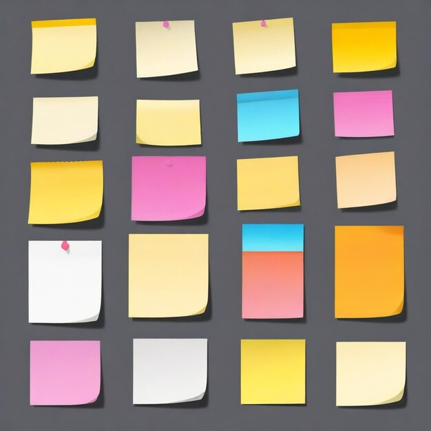 Premium Vector | Sticky Notes vector set white background isolated a high Premium Vector | Sticky Notes vector set white background isolated a high