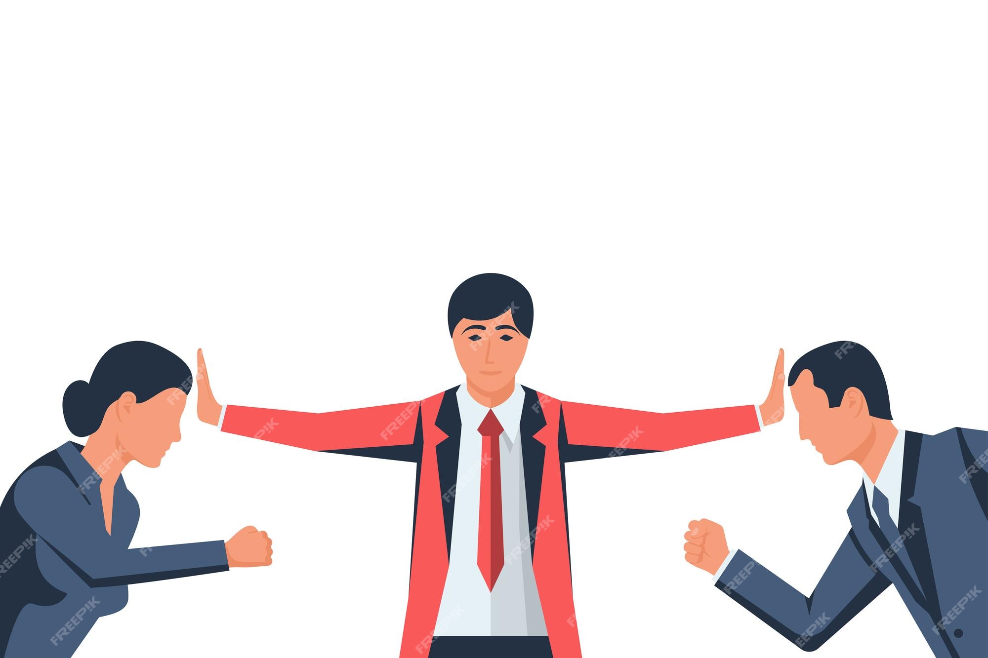 Premium Vector | Stop conflict man and woman versus vector Premium Vector | Stop conflict man and woman versus vector