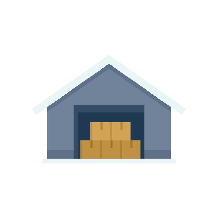 Premium Vector | Storage parcel warehouse icon flat illustration of ... Premium Vector | Storage parcel warehouse icon flat illustration of ...