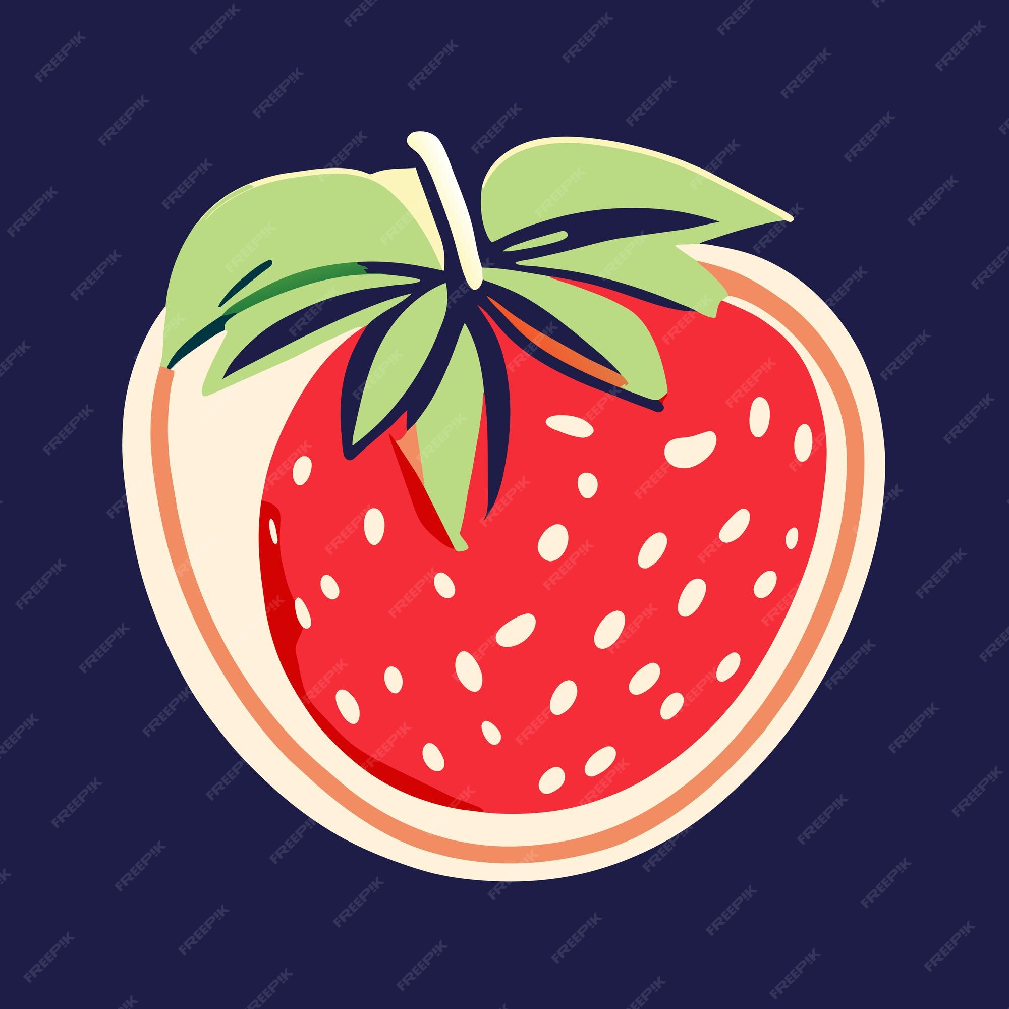 Premium Vector Strawberry Vector Illustration