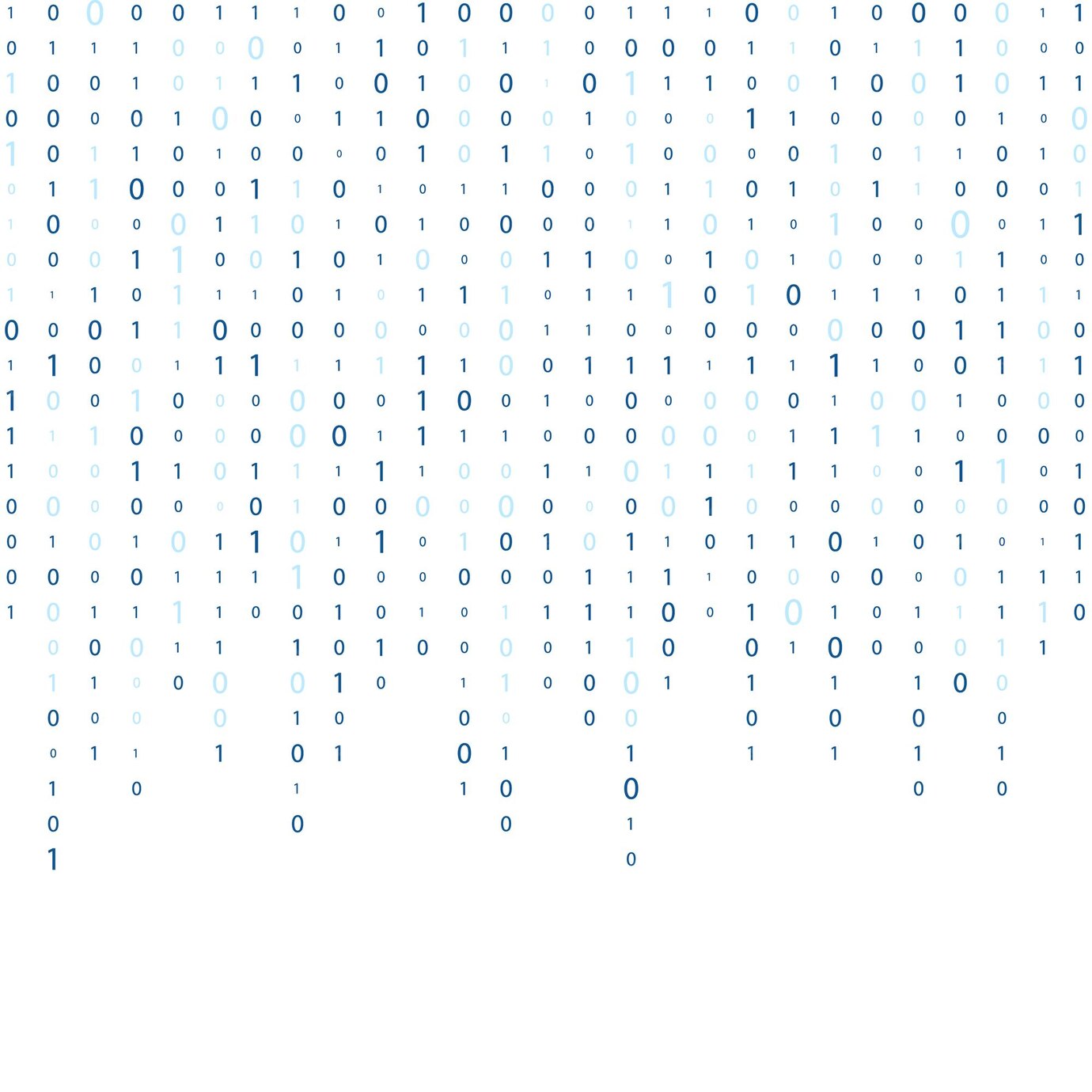 Premium Vector | Stream of binary code binary code computer matrix numbers on the screen one zero