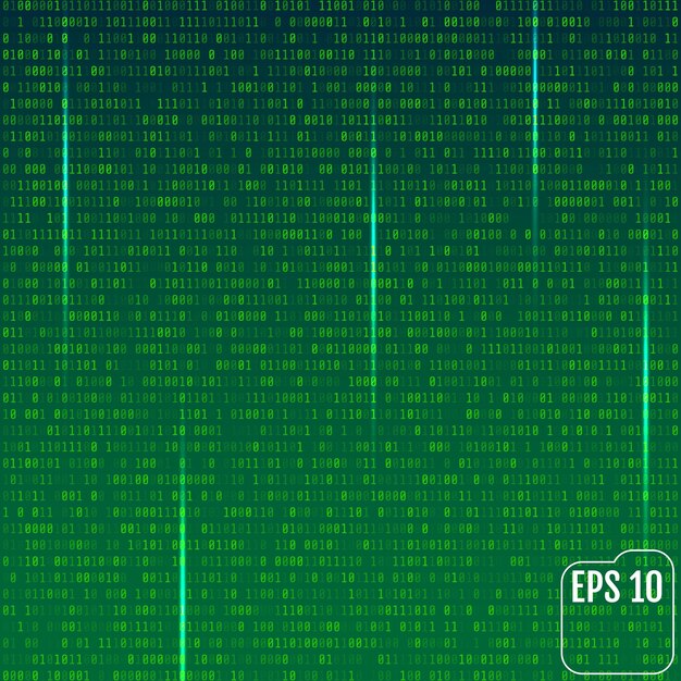 Premium Vector | Binary code background. big data visualization. vector illustration