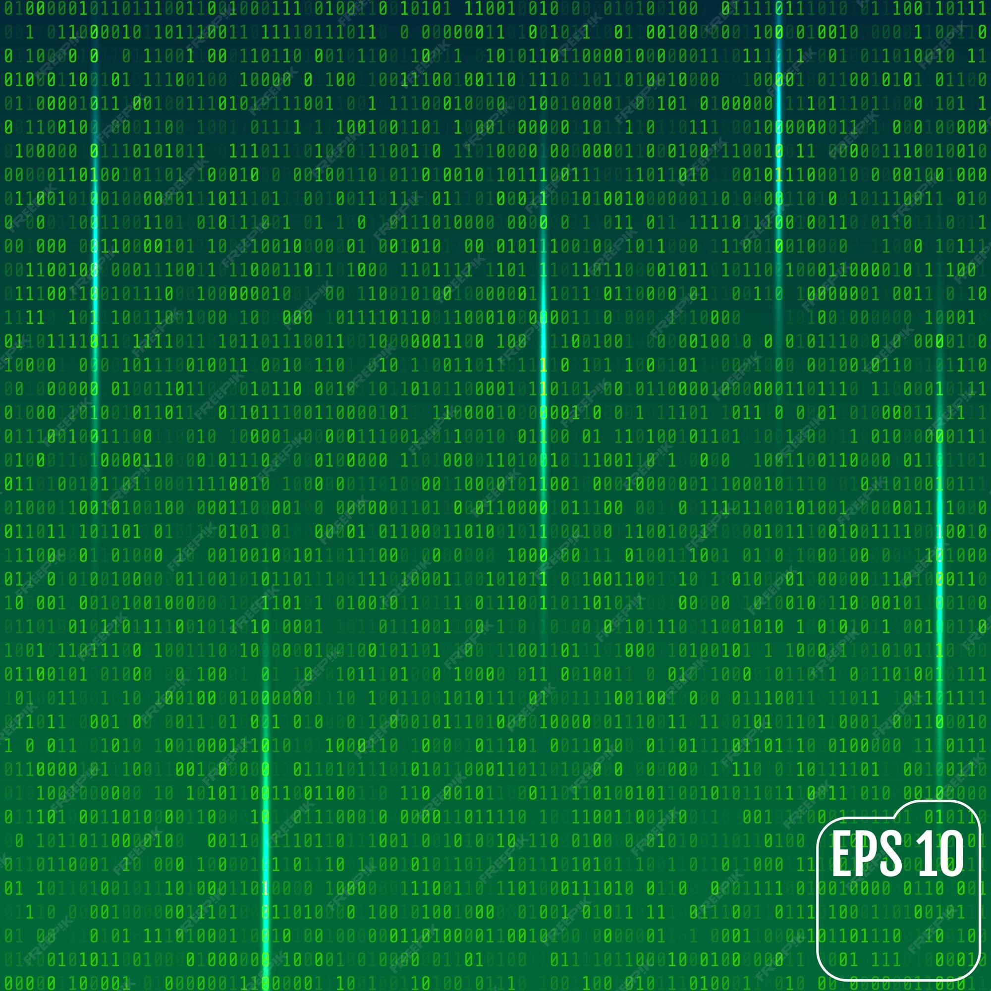 Premium Vector Stream Of Binary Code On Screen Abstract Vector Background Data And Technology
