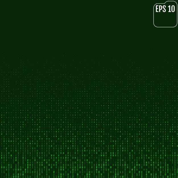 Premium Vector Stream Of Binary Code On Screen