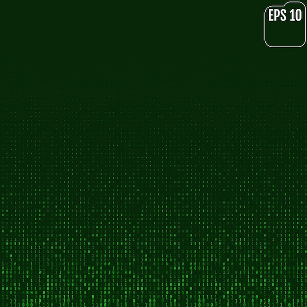 Premium Vector Stream Of Binary Code On Screen