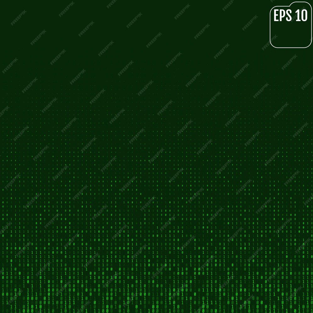 Premium Vector Stream Of Binary Code On Screen Abstract Vector Background Data And Technology 