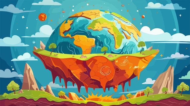 Structure of Earth Educational Concept | Premium AI-generated vector Structure of Earth Educational Concept | Premium AI-generated vector