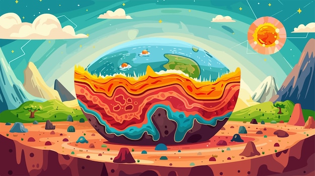 Structure of Earth Educational Material | Premium AI-generated vector Structure of Earth Educational Material | Premium AI-generated vector