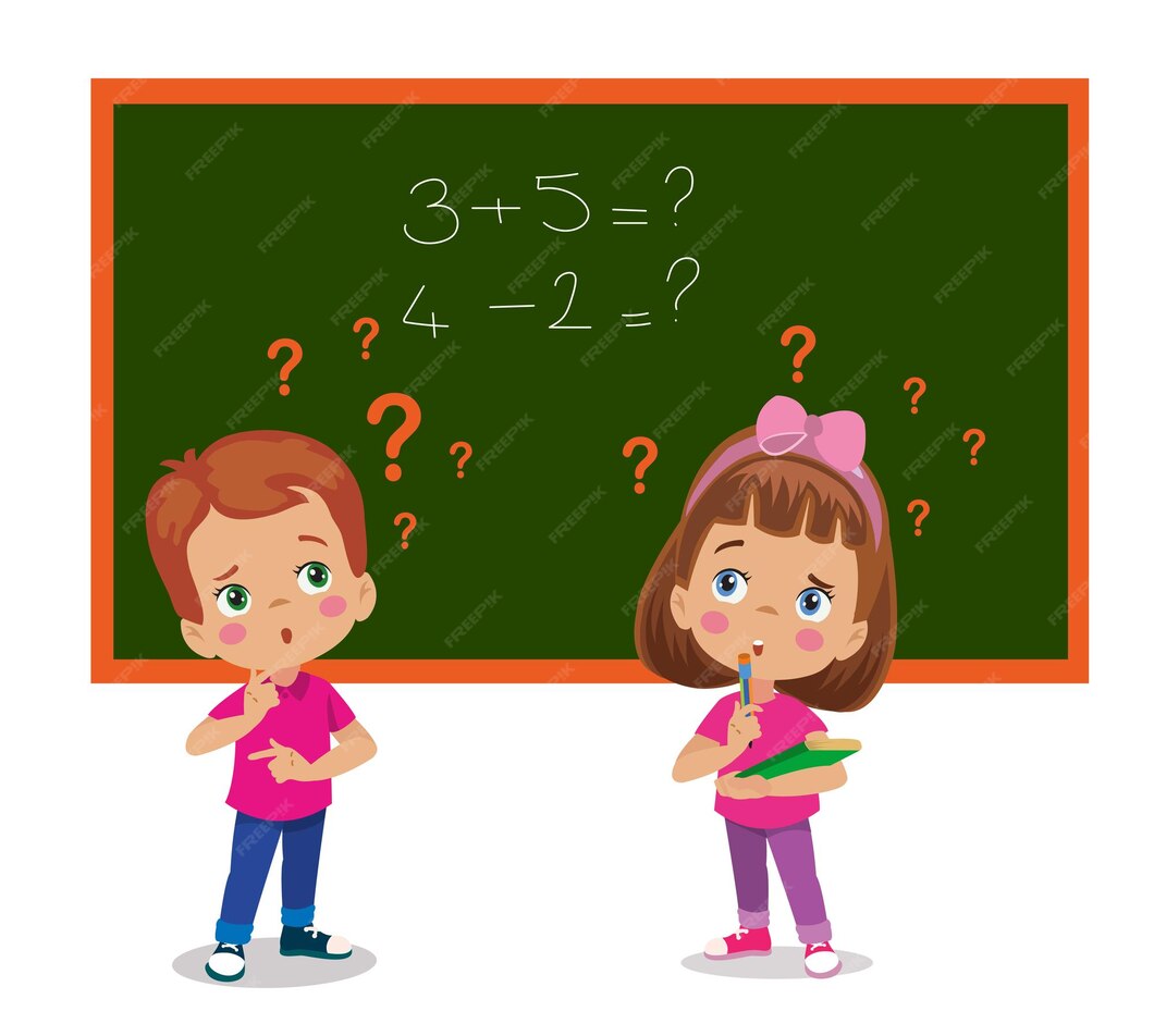 Premium Vector | Students trying to find thinking about the operation ... Premium Vector | Students trying to find thinking about the operation ...