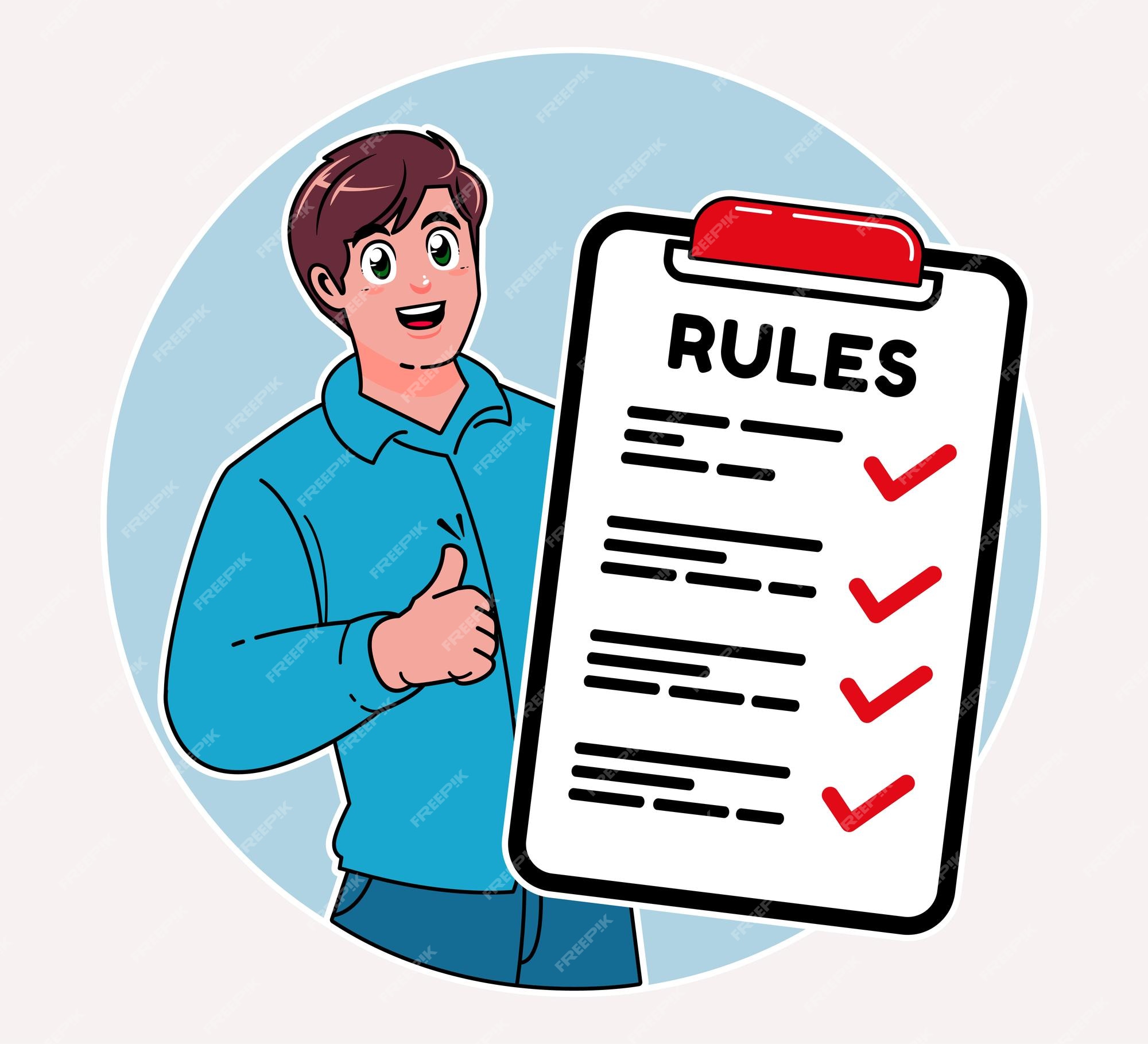 Premium Vector | Studying list of rules reading guidance making checklist Premium Vector | Studying list of rules reading guidance making checklist