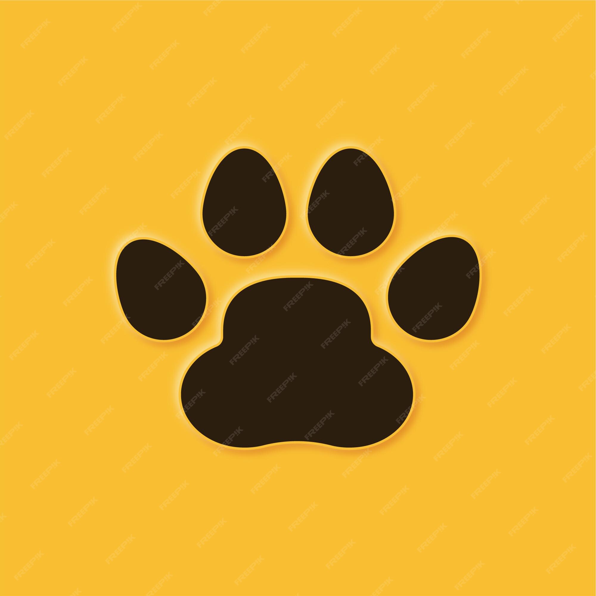 Premium Vector | Stunning Embossed Yellow Paw Icon Premium Vector | Stunning Embossed Yellow Paw Icon