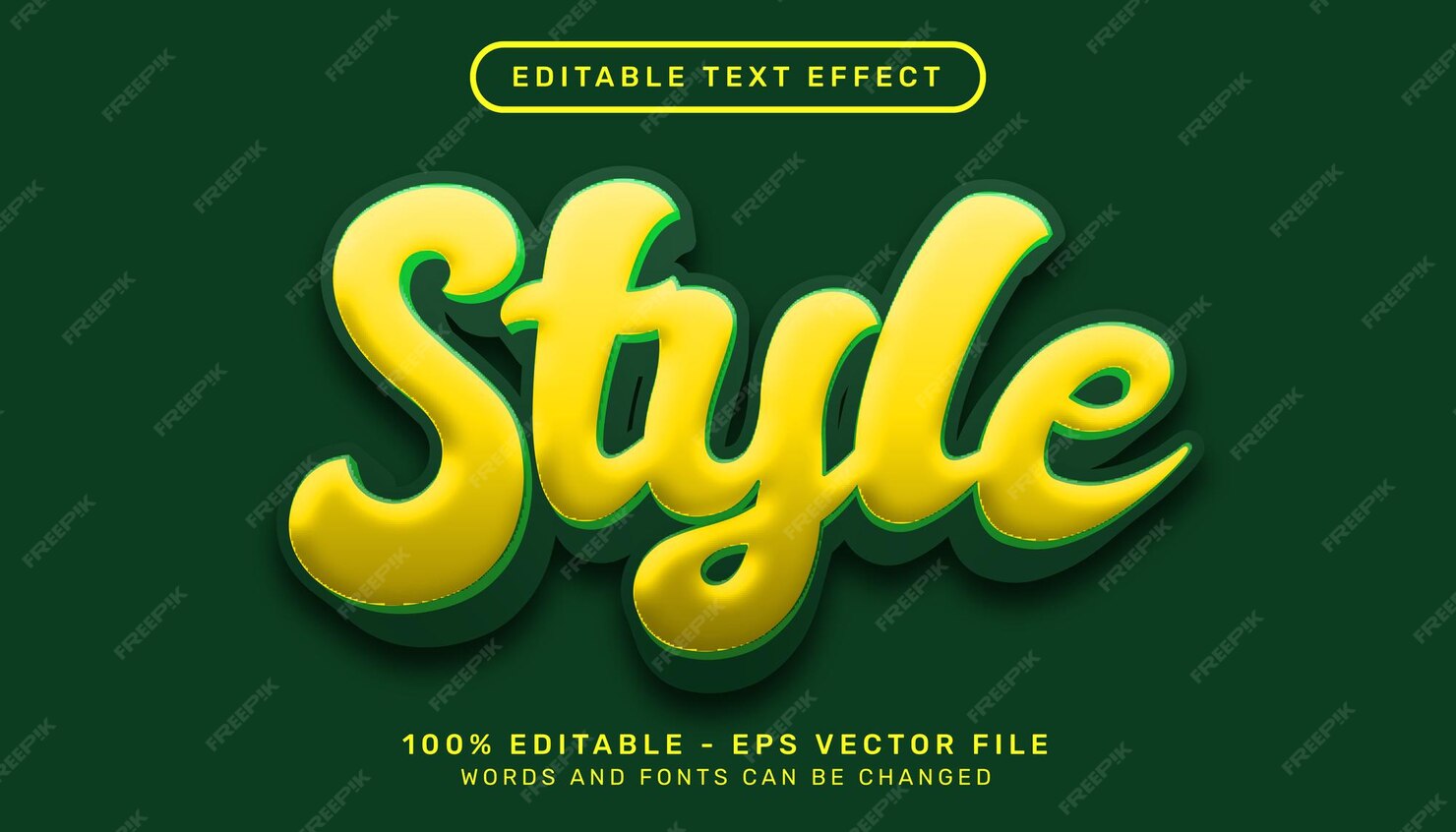 Premium Vector Style 3d Text Effect And Editable Text Effect
