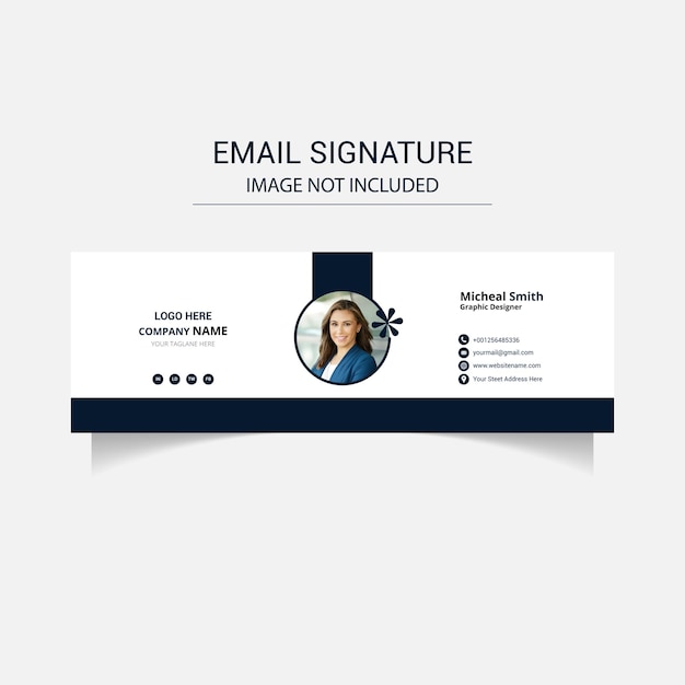 Premium Vector | Style professional modern email signature design Premium Vector | Style professional modern email signature design