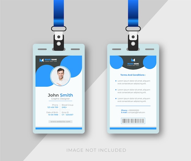 Premium Vector | Stylish id card design template Premium Vector | Stylish id card design template