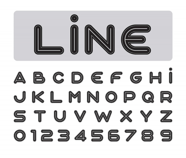 Premium Vector | Stylized bold font and alphabet Premium Vector | Stylized bold font and alphabet