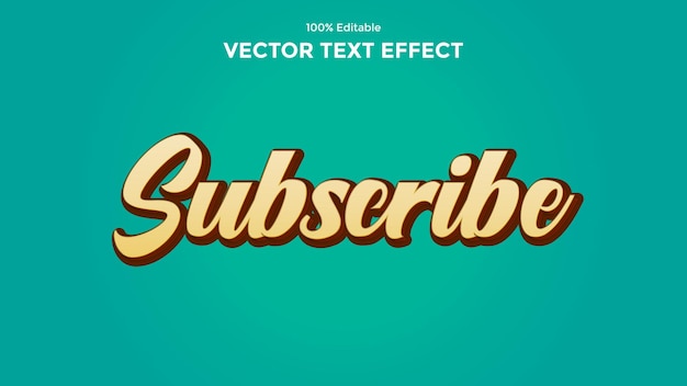 Premium Vector | Subscribe text effect Premium Vector | Subscribe text effect