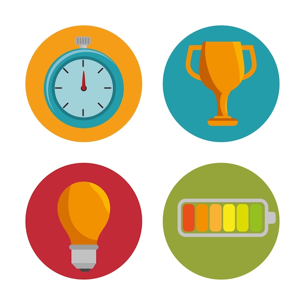 Premium Vector | Success set icons isolated vector illustration design Premium Vector | Success set icons isolated vector illustration design