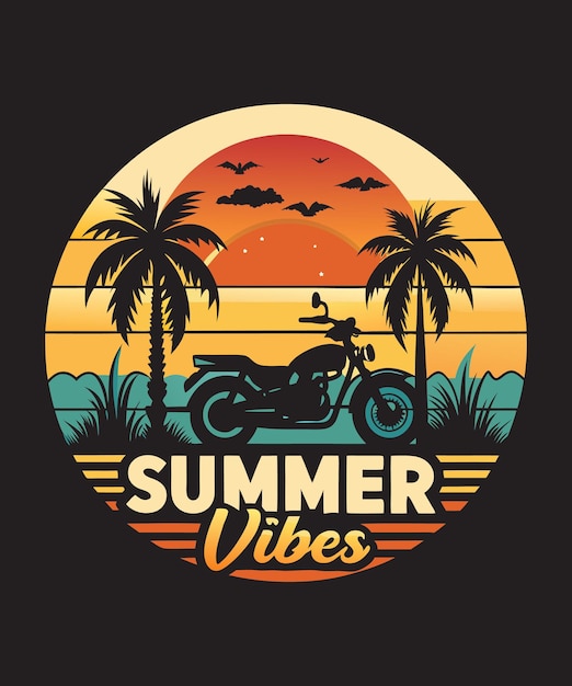 Premium Vector | Summer beach sunshine vector print design summer beach ... Premium Vector | Summer beach sunshine vector print design summer beach ...