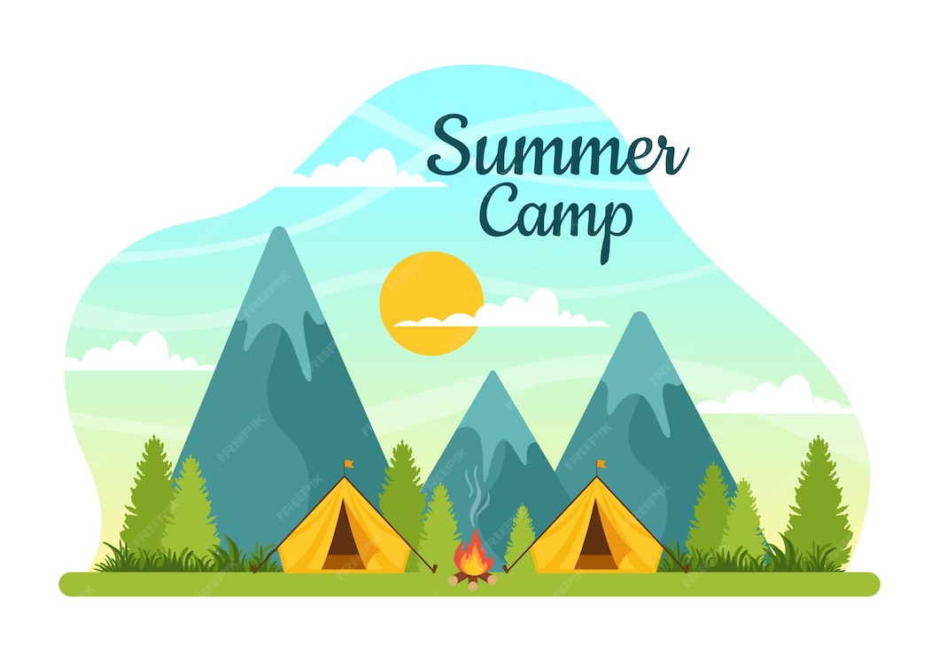 Premium Vector Summer Camp Illustration Of Camping And Traveling On