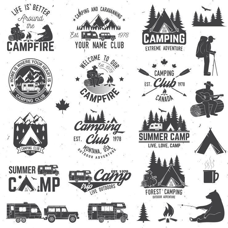 Premium Vector Summer Camp Vector Illustration Concept For Shirt Or
