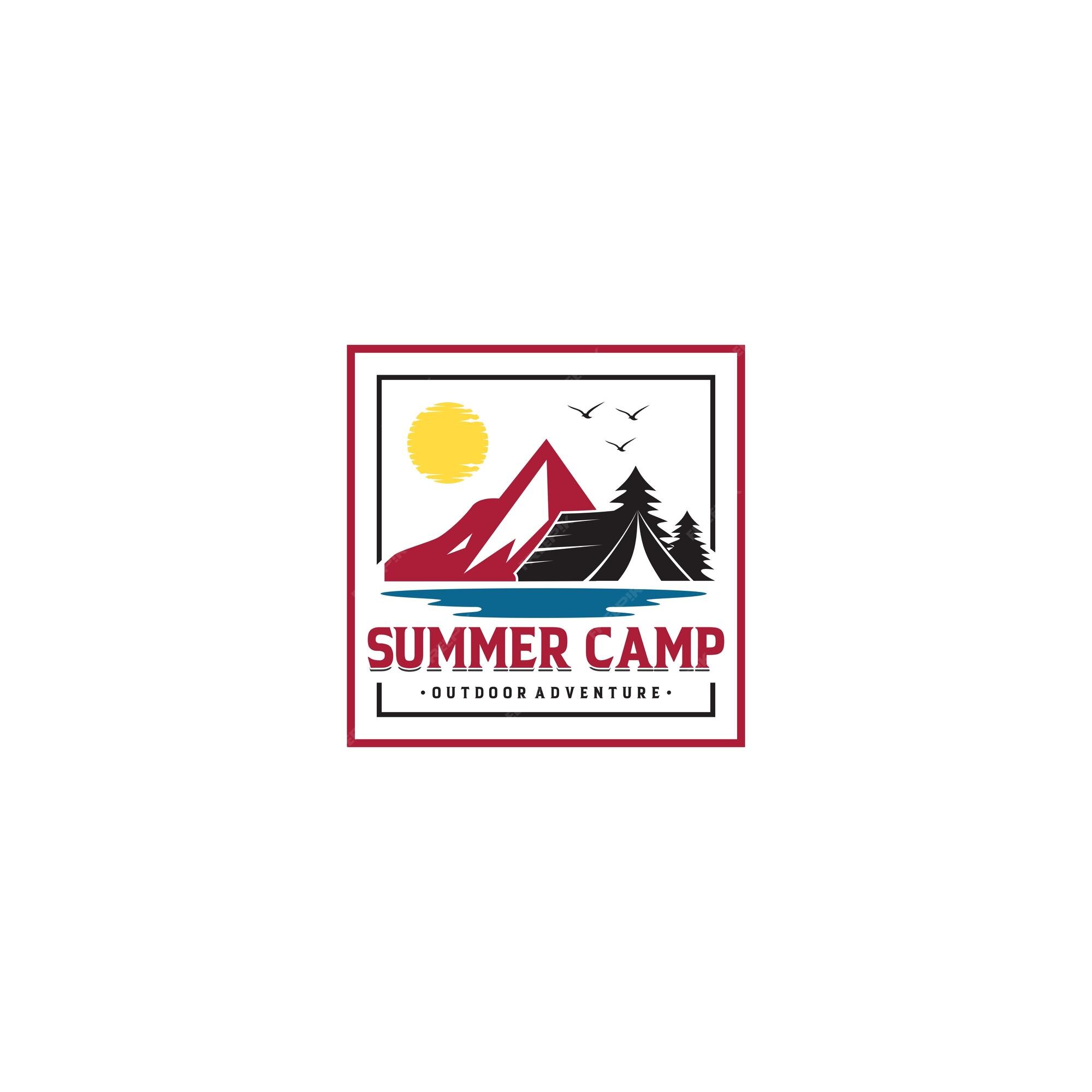 Premium Vector Summer Camp Vintage Logo Vector Template