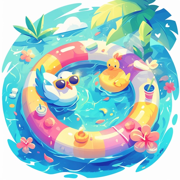 Summer Pool Party Logo | Premium AI-generated vector Summer Pool Party Logo | Premium AI-generated vector